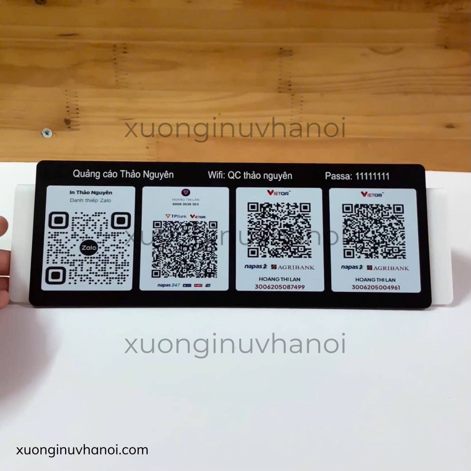 Menu Mica QR Code Để Bàn - XƯỞNG IN UV HÀ NỘI